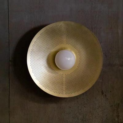 Cina Stile industriale retrò LED Arbotante Sconce Rondo Rinasciato di ottone per ristorante Bar Decorazione interna camera da letto Luce da parete creativa in vendita