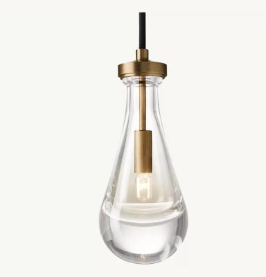 China Brass Raindrop pendant light for kitchen bedroom side pendant lamp for sale