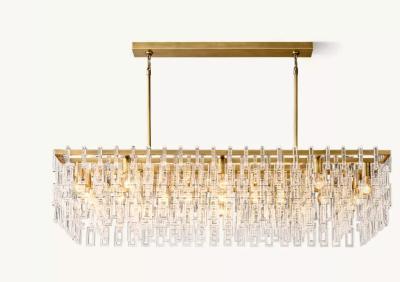 Chine Éclairage linéaire à l'aide d'un lustre en laiton cristallin de 60 pouces pour une utilisation en intérieur à vendre