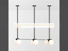 Tubi Triple Pendant Indoor Light Μεγάλο Γυαλί Σκανδιναβικό Δημιουργικό Γραμμικό Σχεδιασμό Σπίτι Ατσάλινος Χάνδρας