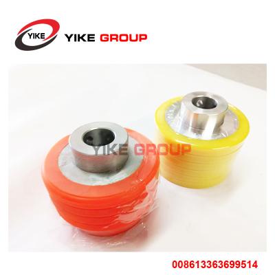 China Carton Box Stitching Machine Spare Parts Polyurethane Coated Wheel  Paper-Feeding Wheel for sale