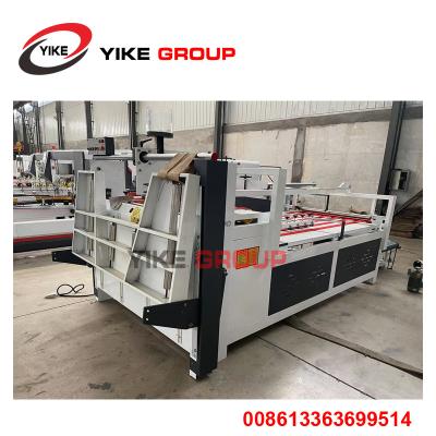 Cina YK-2400 Semi Automatic Folder Gluer Machine for Corrugados Carton Box  making machine in vendita