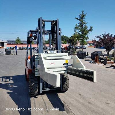 China ISUZU Motor 3000kg 3 Ton Diesel Vorklift Truck Met Blocks Clamp Te koop