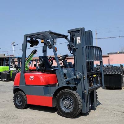 China 2500 kg 5000 lbs 2,5 ton heftruck Hydraulisch 2,5 T Diesel heftruck zijverander Te koop