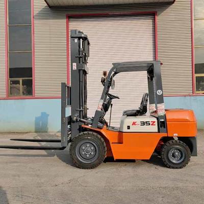 China 3500 kg benzine vorklift 3,5 ton Chinese motor tegenwicht heftruck Te koop