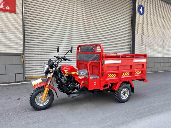 Quality Gasoline 150cc Air-Cooled Cargo Tricycle with Dump Function, Q3 Upgraded Version, 1.8m Dump Box, Inner-Floating Small Booster 220 Drum Rear Axle, with 800kg Load Capacity for sale