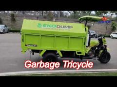 gasoline garbage tricycle three wheeler 300cc water cooled engine with large volume