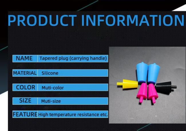 Close-up view of silicone plug design and texture