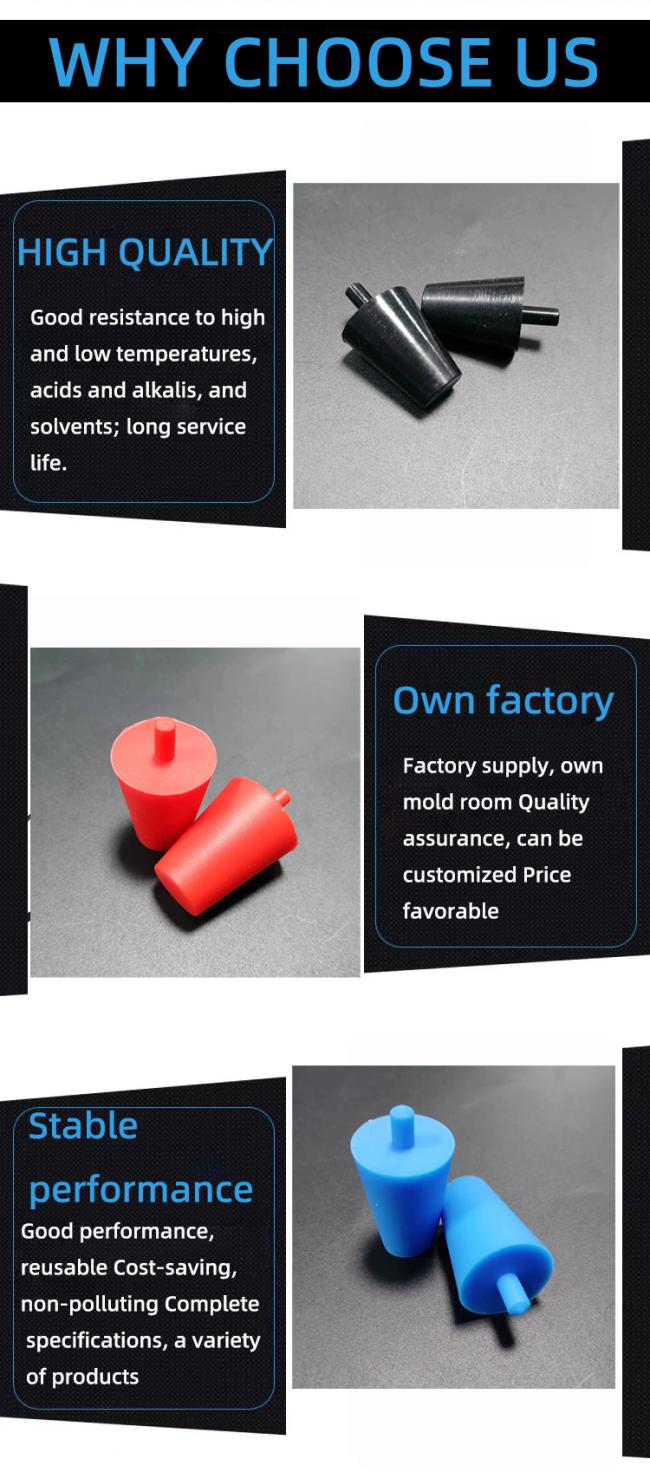 Silicone plug dimensional specifications and measurements