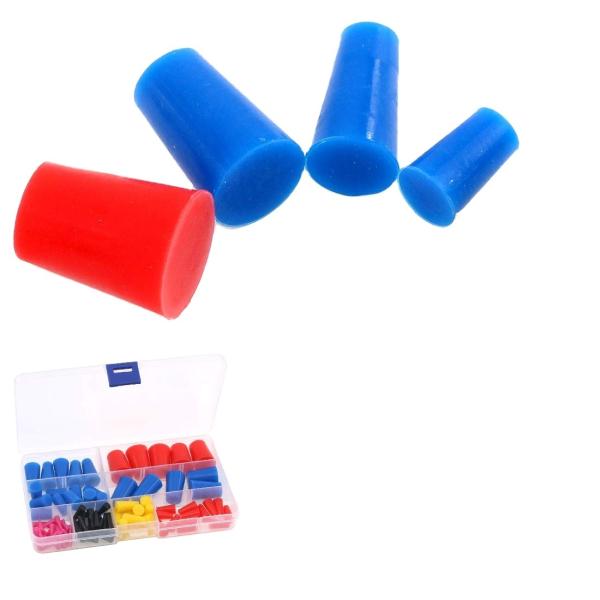 Quality 100PCS Anti High Temp Masking Studs Silicone Protective End Cap Cover for Spray Paint Powder Coating Cylindrical Design for sale