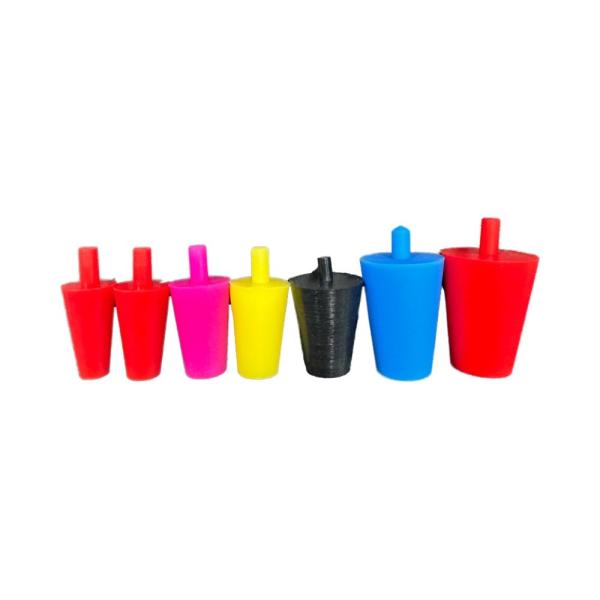 Quality Industrial Stock Silicone Plugs with Colorful Tapered Design Plating Masking and Protective for sale