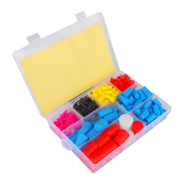 Quality High Temp Protective Tapered Plug Assortment Kit 350PCS Masking System Silicone Rubber Stoppers 9 Sizes Processing Service for sale