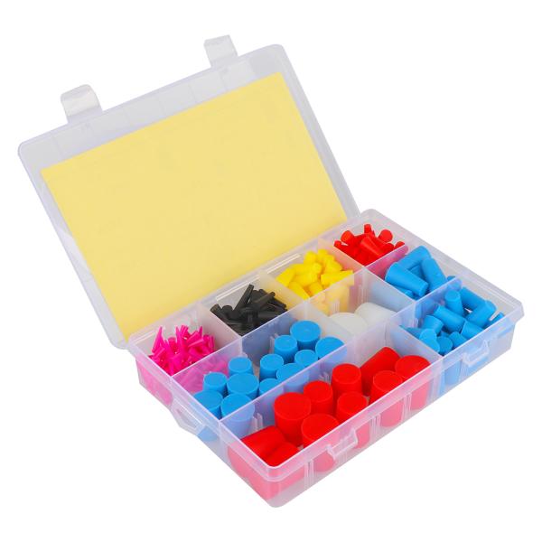 Quality 250pcs High Temperature Silicone Rubber Stoppers 9 Sizes Tapered Plug and Cone Plugs Durable Rubber Products Moulding Service for sale