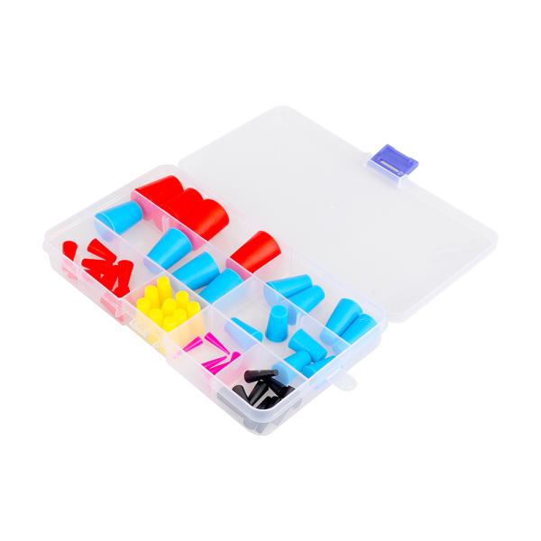 Quality High Temperature Resistant Silicone Rubber Tapered Plug Assortment Kit for Powder Coating Processing Service and Moulding for sale