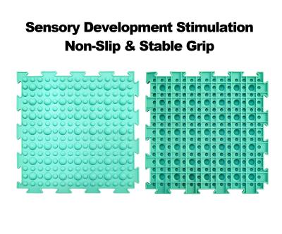China Silicone Durable Portable Adjustable Floor Mat Non Toxic Reusable Featuring Sensory Integration Training Anti Slip Texture for sale
