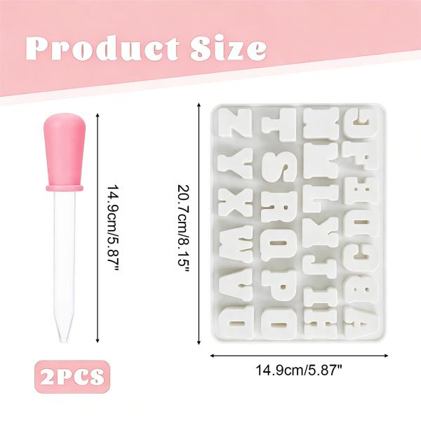 Quality 20.7 14.9 1.8cm Eco Friendly Silicone Mold Lowercase Letters Number Design Cake Pops Cookies Candy Ice Cube Plaster Casting for sale
