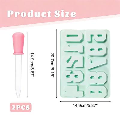 China Moulds Customizable Number Silicone Baking Mold Eco Friendly Food Grade for Cake Cookie Candy Pudding Ice Cube for sale