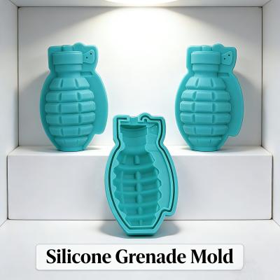 China Silicone Disposable Ice Cube Tray Grenade Shape Resin Mold Chocolate Moulds Cake Tools Model YZ 73 Made Guangdong for sale