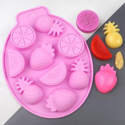 China Cake Tools Irregular Eco Friendly Silicone Cake Mold Fruit Modeling DIY Chocolate Baking Tool Ice Mold for Summer Style for sale