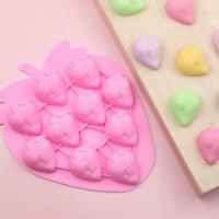 Quality Silicone Sustainable Flexible Mold Featuring 10 Cavities in Strawberry Shape for for sale