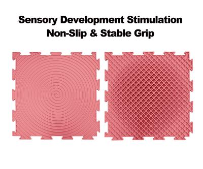China Household Customized Size Food Safe Silicone Mat Durable Reusable Spiral Texture Tactile Stimulation Portable Kids Sensory Training for sale