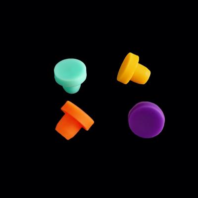China High-Temperature Resistant Silica Gel T-Plug Dustproof Hole Pipe Plug Electroplating for sale