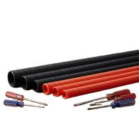 China Flame Retardant Plastic Corrugated Tube, Split & Closed Type, Cable Protection Pipe for sale