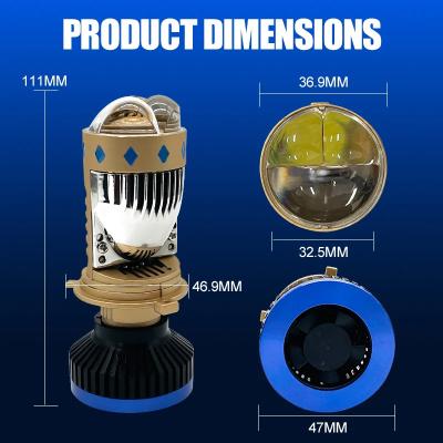 Cina 200w T8 H4 Mini proiettore a LED proiettore a due lenti proiettore per auto in vendita