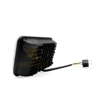 Cina 5 pollici di plastica rosso blu flash 12V universale motore faro in vendita