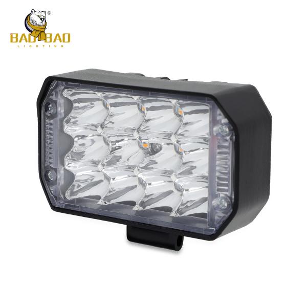 Quality 12 Beam 4 Inch White Yellow Flash LED Light For Motorcycle Accessories for sale