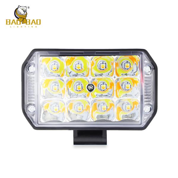Quality 12 Beam 4 Inch White Yellow Flash LED Light For Motorcycle Accessories for sale