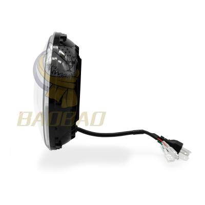 China Harley 7 Inch White Circle 40W Disponível Farol LED de Motocicleta à venda