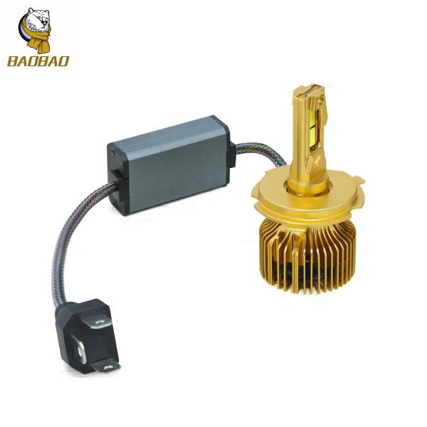 Quality H4 H11 9005 9006 H3 Golden Casing Car Universal LED Bulb Auto Parts for sale