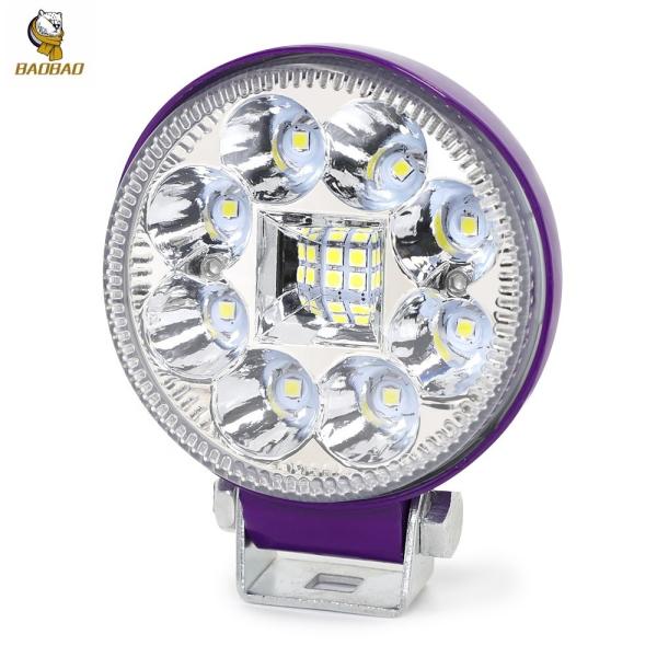 Quality 12 Beam Purple Casing White Color 80V Motorcycle Work Light Auto Parts for sale