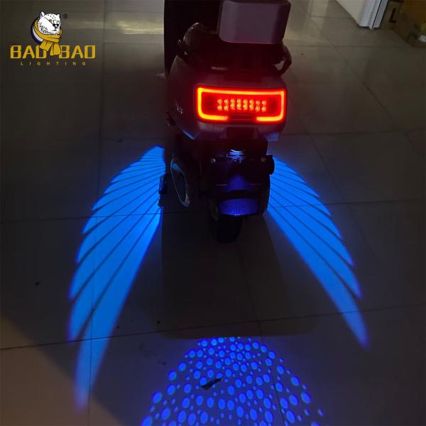 Quality Cool Angel Wing Blue White Red Color Motorcycle Projector Lights for sale