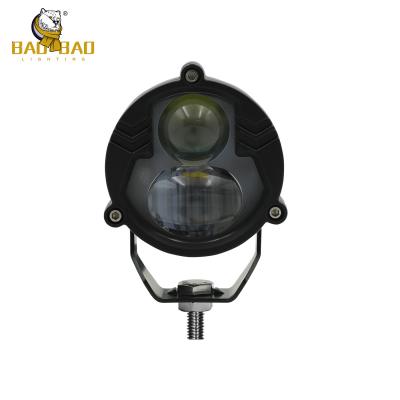 China 2 Beam White Yellow Flash 80V Motorcycle Universal LED Spotlight for sale