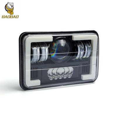 Cina Plastico alluminio 5 pollici Teschio Bianco Giallo Auto Faretti LED Moto Spotlight in vendita