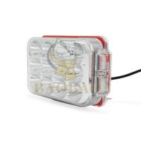 China Plastic White Yellow Flash Rectangle Motorcycle LED Spotlight for sale