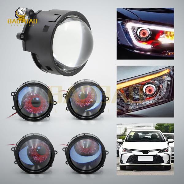 Quality Red Blue Cute Demon Eye Available Car Headlight Interior Decoration for sale