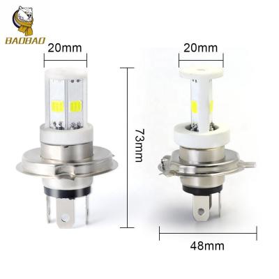 Cina 12v H4 H6 BA20D Bianco Colore Metal LED Motocicletta Interno Lampada Per Honda Suzuki in vendita