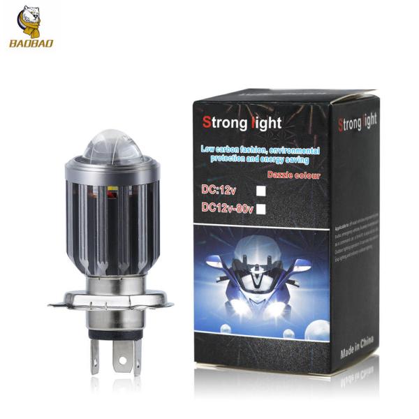 Quality H4 BA20D White Yellow Blue Metal Bulb Mini Driving LED Light For Motorcycle for sale