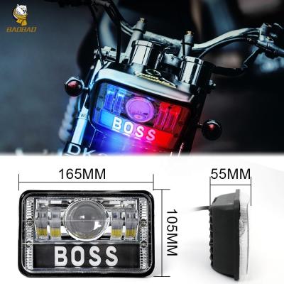 Cina 5 pollici di plastica blu rosso flash 80V faro a LED per Harley Davidson accessori in vendita