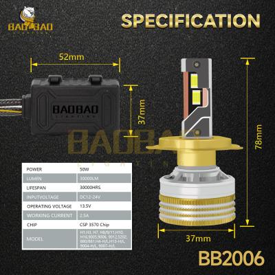 Cina H4 H7 H11 9005 9006 Metallo Bianco Lampade Flash Luce Luce Far LED Ricambi auto in vendita