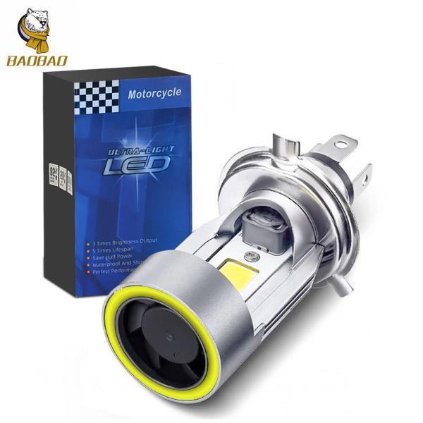 Quality COB Angel Eye 20W LED Headlamp Motorcycles Light H4 LED Headlight for sale