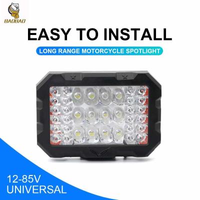 36 beads Plastic Black Case White Yellow LED Motorcycle Headlight Spare Parts