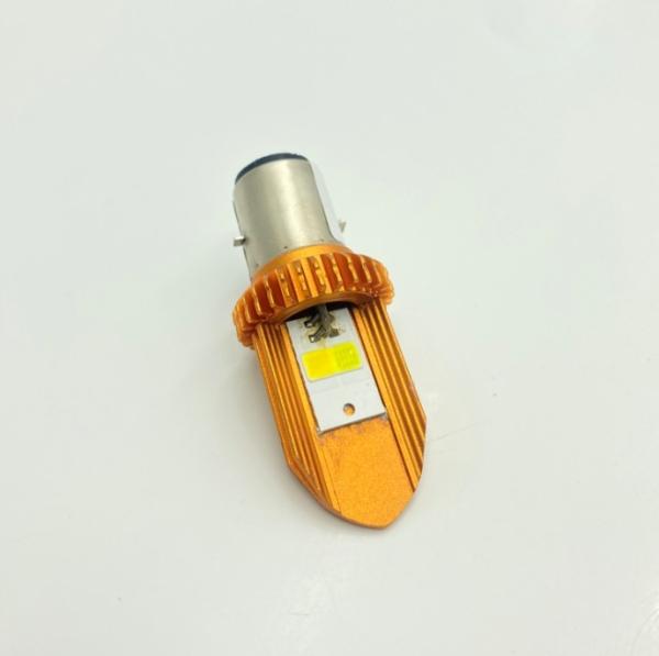 Quality H4 Metal White Yellow Dual Color 2 Face With Coil Motorcycle LED Light Bulb for sale
