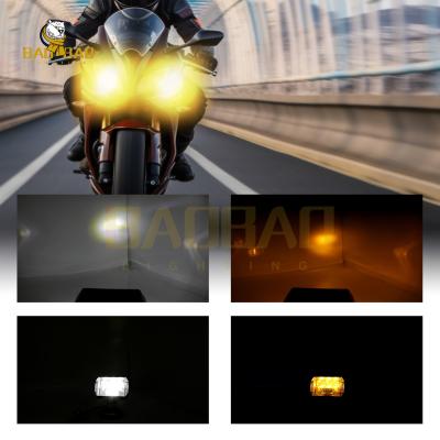 Cina 80V LED Work Light Metal Bianco Giallo doppio colore lampeggiante Ricambi motociclo in vendita