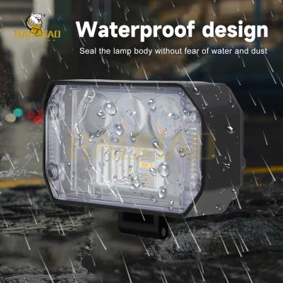 Cina 80V LED Work Light Metal Bianco Giallo doppio colore lampeggiante Ricambi motociclo in vendita
