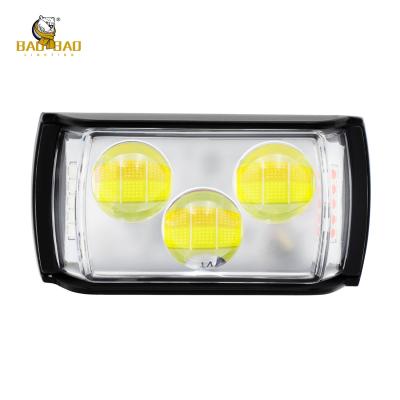 China 80V 3 Beads Metal Dual Color Flashing Red Blue Motorycylce LED Lucency Spotlight for sale