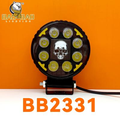 China Circle Red Yellow White Flashing Dual Color LED Headlight 4x4 Car Offroad Work Light for sale